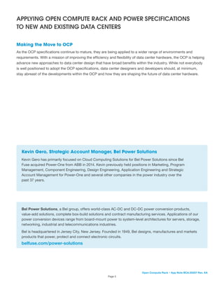 Bel Power Solutions: Applying Open Compute Rack (OCP) & Power ...