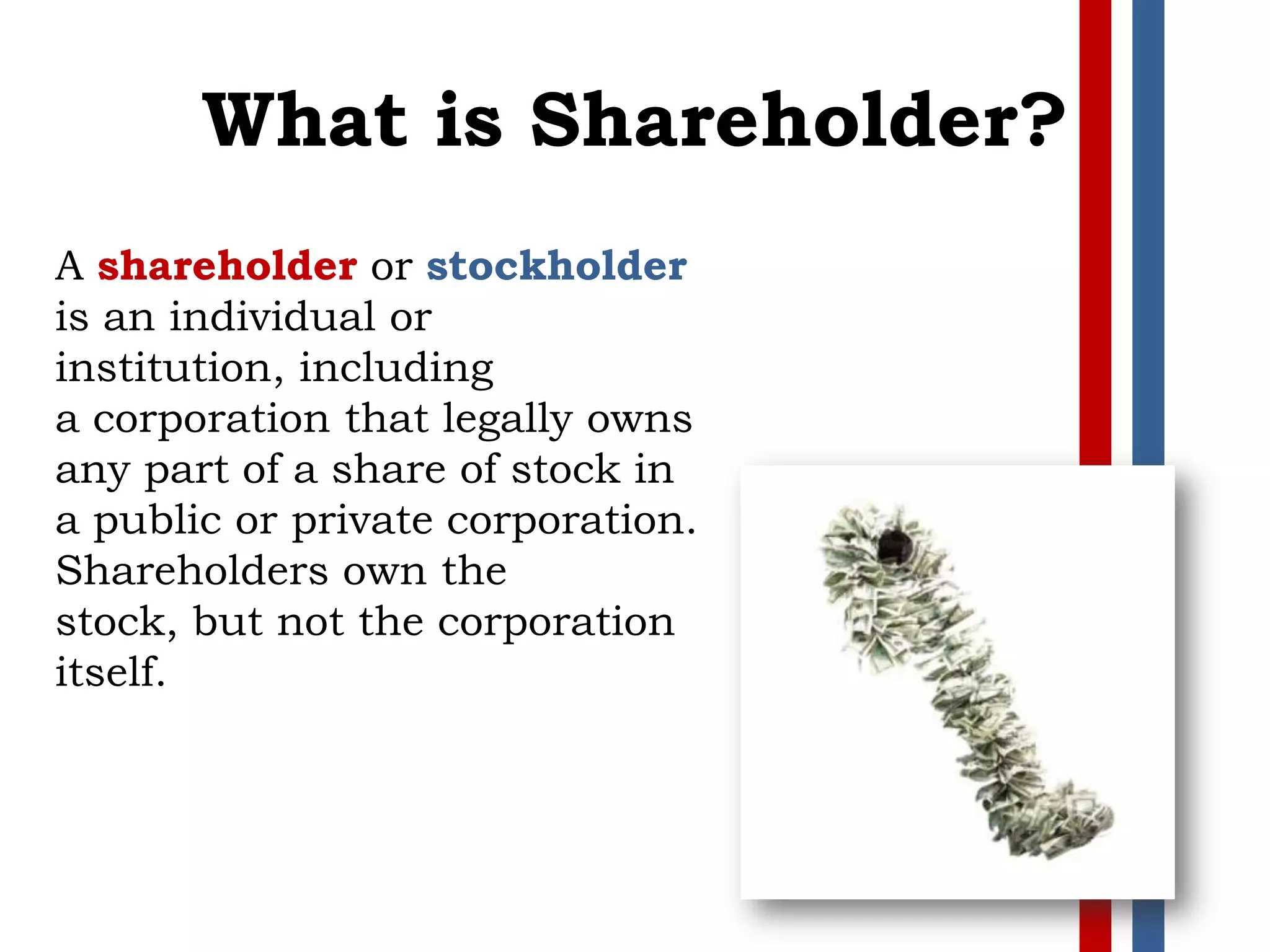 Stakeholder and Shareholder | PPTX