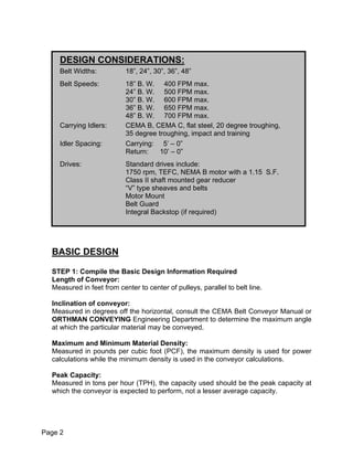 Belt conveyor-catalog | PDF
