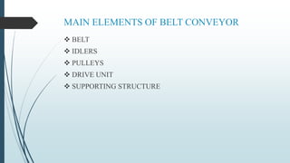 Belt conveyor | PPTX