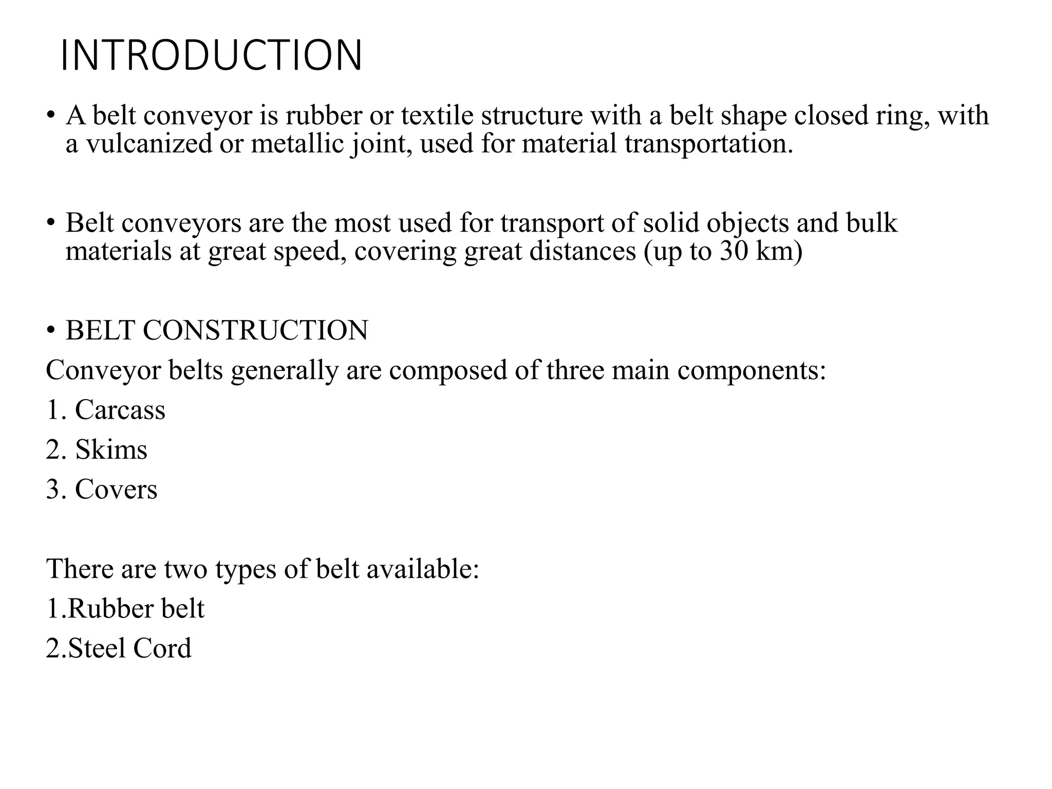 Components of Belt conveyor | PPTX