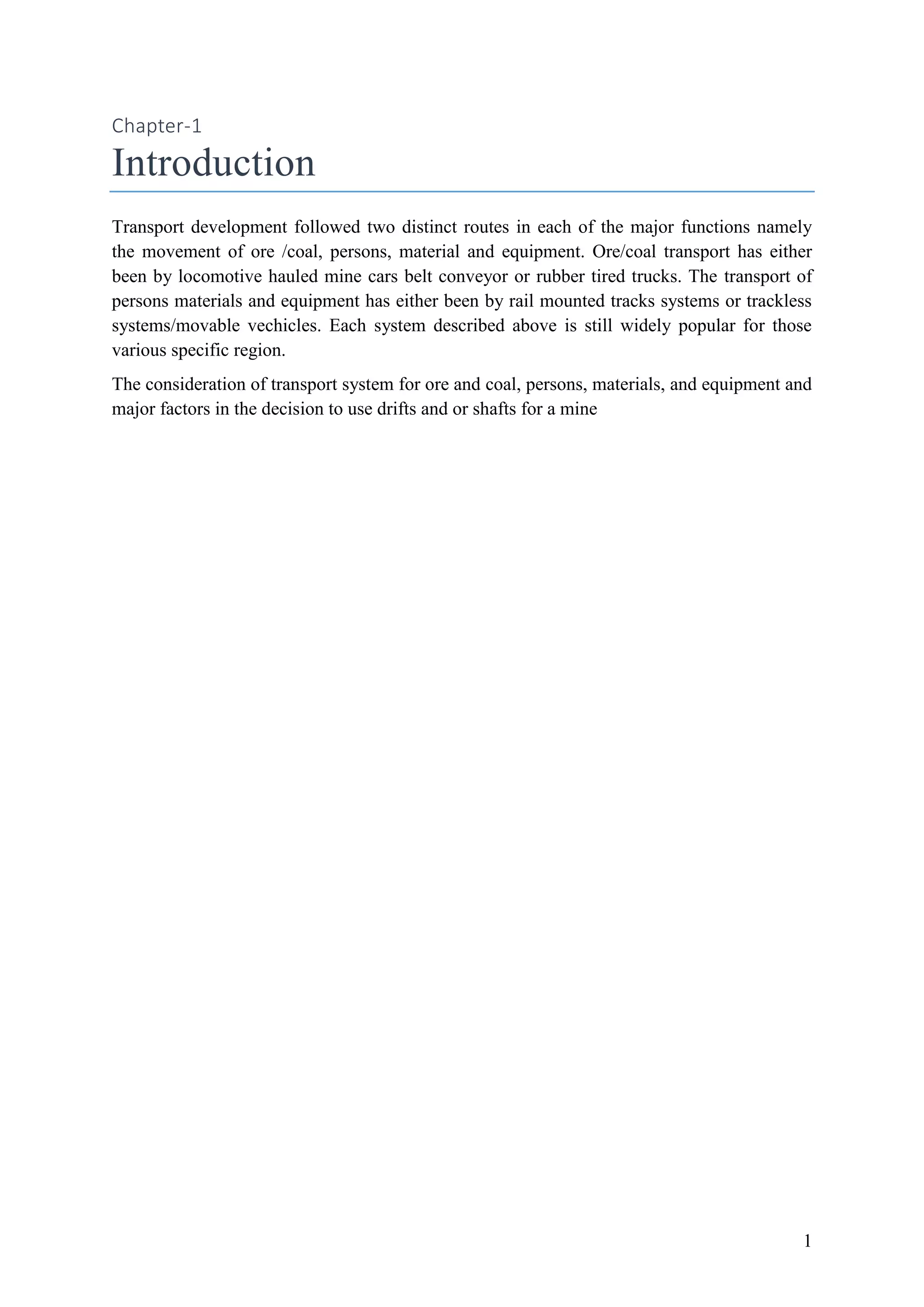 Belt conveyor and Haulage system in the mine | PDF