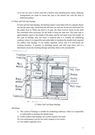 Belt conveyor and Haulage system in the mine | PDF