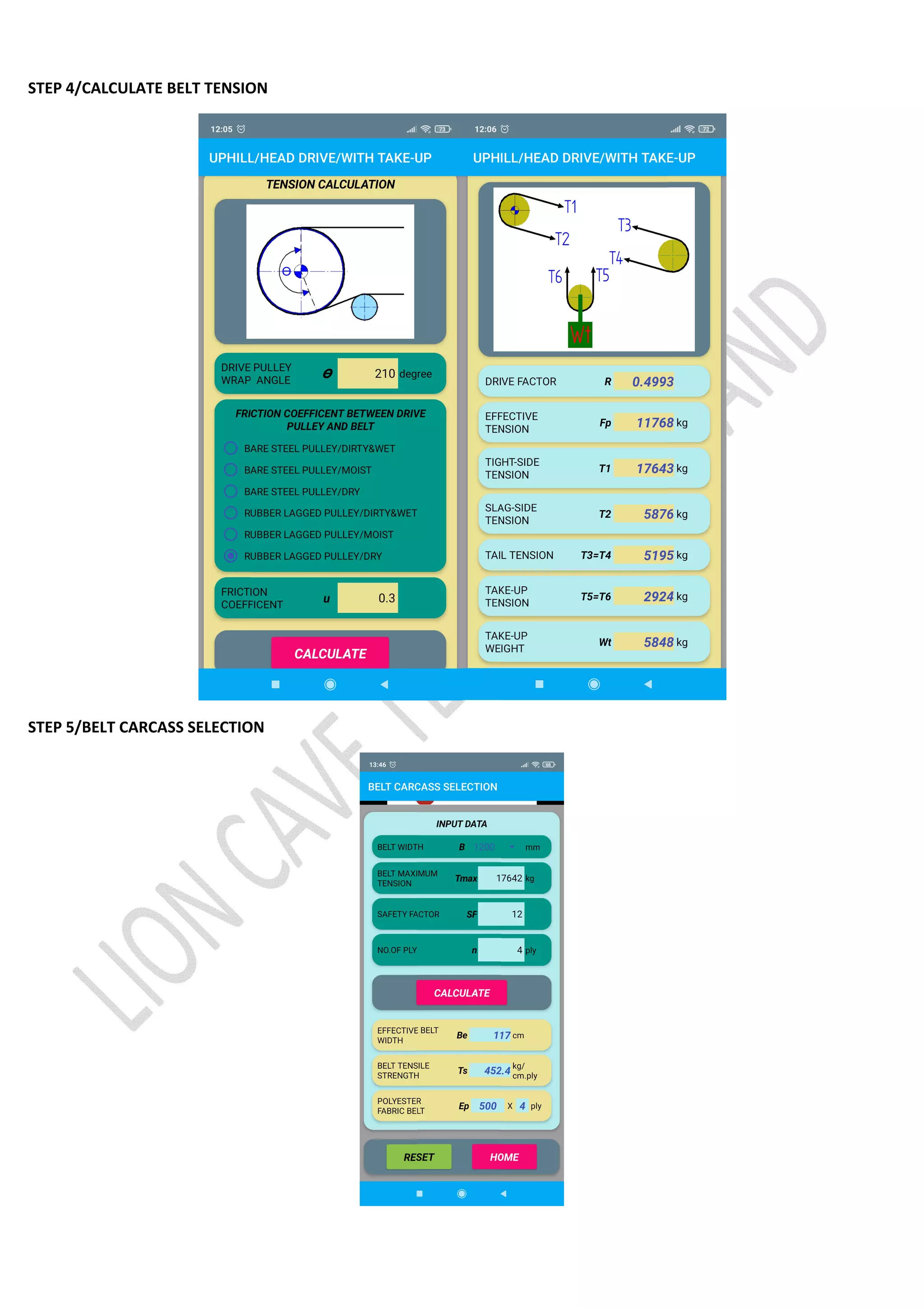 Belt conveyor example calculation | PDF
