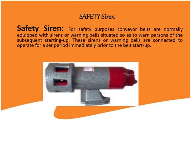 Belt conveyor safety system for rmhs (1) copy | PPT