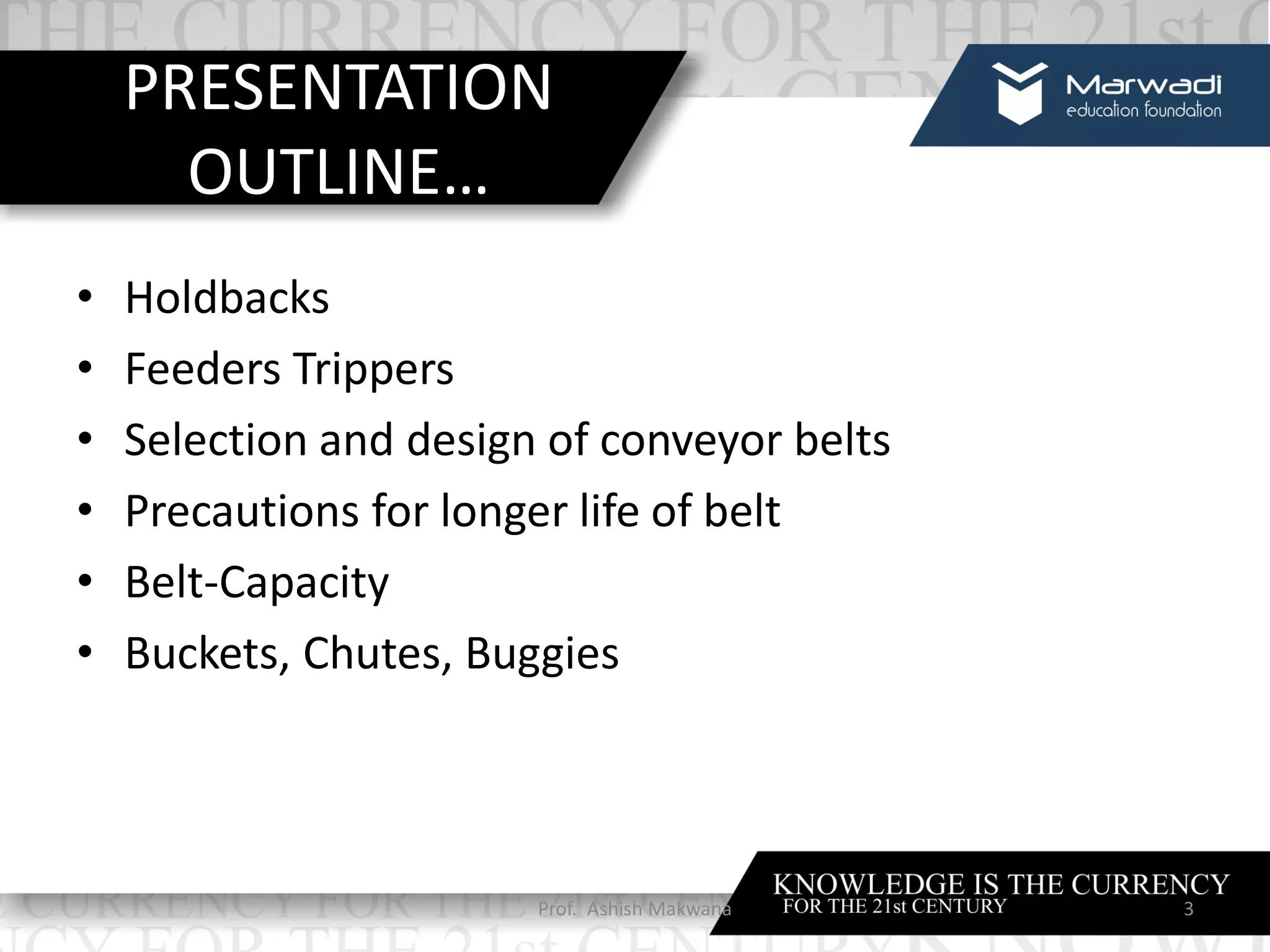 Belt conveyor system_Advanced Construction Technology (Semester-6 ...