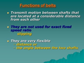 MET 304 Belt drives | PPSX | Physics | Science