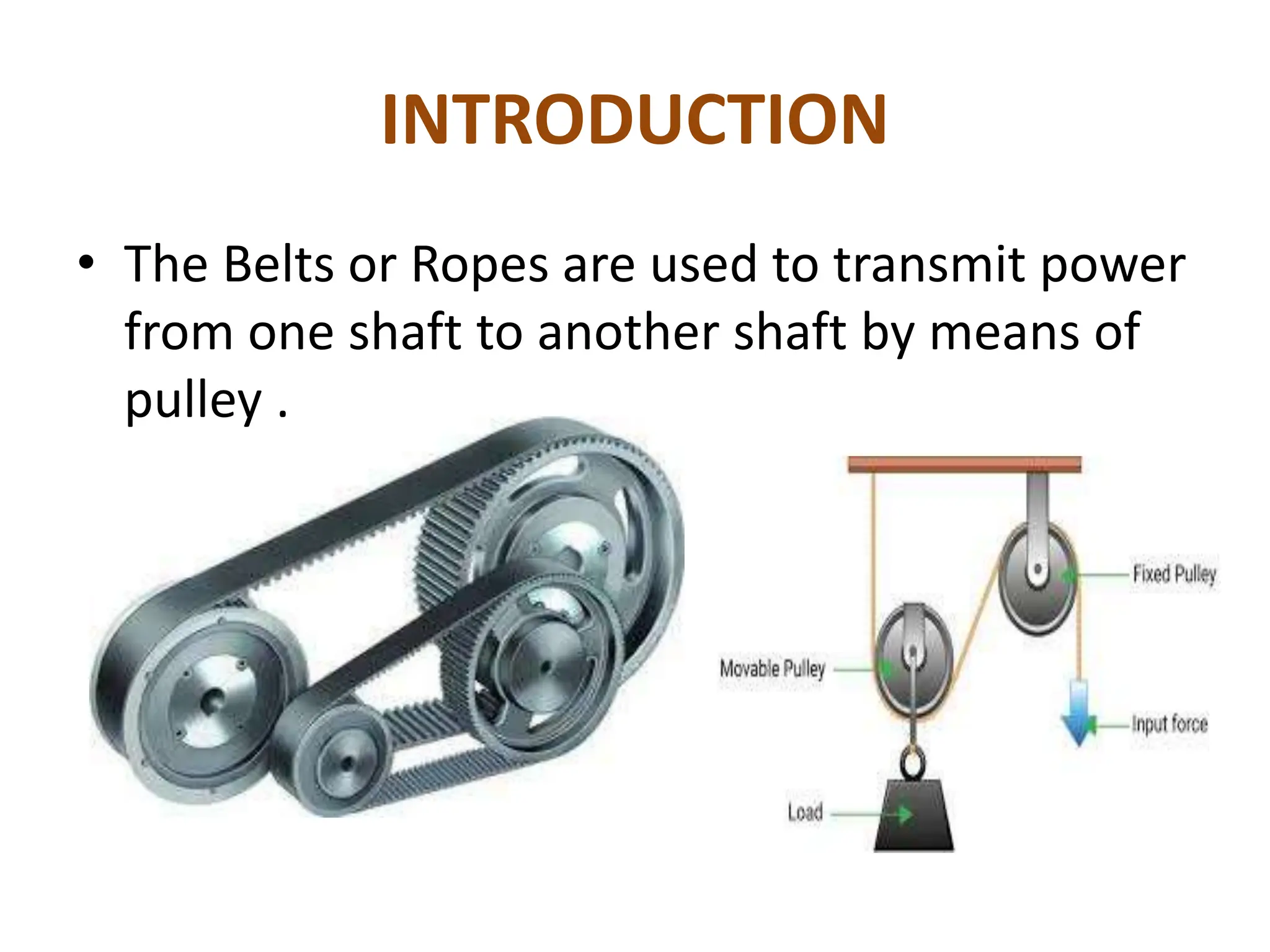 BELT DRIves of diffferent types and also | PPTX