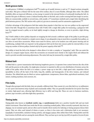Belt (mechanical) wikipedia | PDF