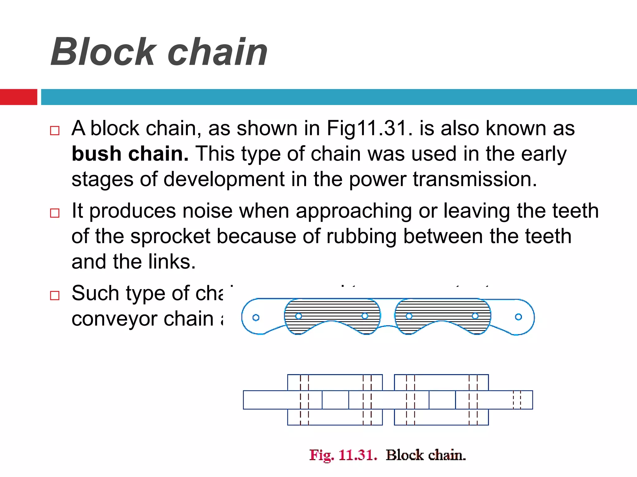 BELT TENSIONING METHODS, Chain drive introduction, Power transmitted by ...