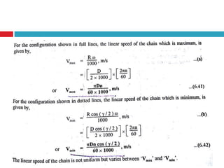BELT TENSIONING METHODS, Chain drive introduction, Power transmitted by ...
