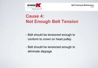 Belt Tracking & Conveyor Maintenance | PPTX