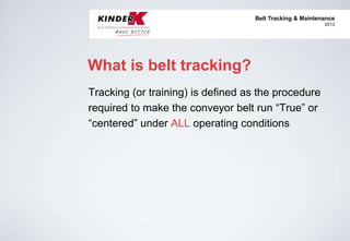 Belt Tracking & Conveyor Maintenance | PPTX