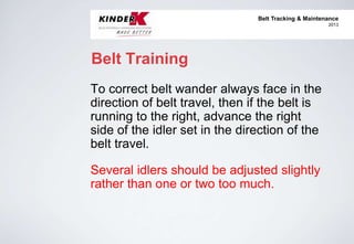 Belt Tracking & Conveyor Maintenance | PPTX