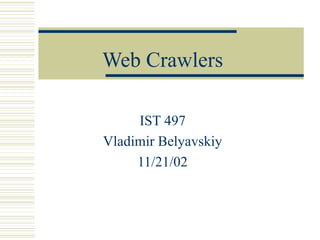 PPT berisi penjelasan mengenai web crawling | PPT
