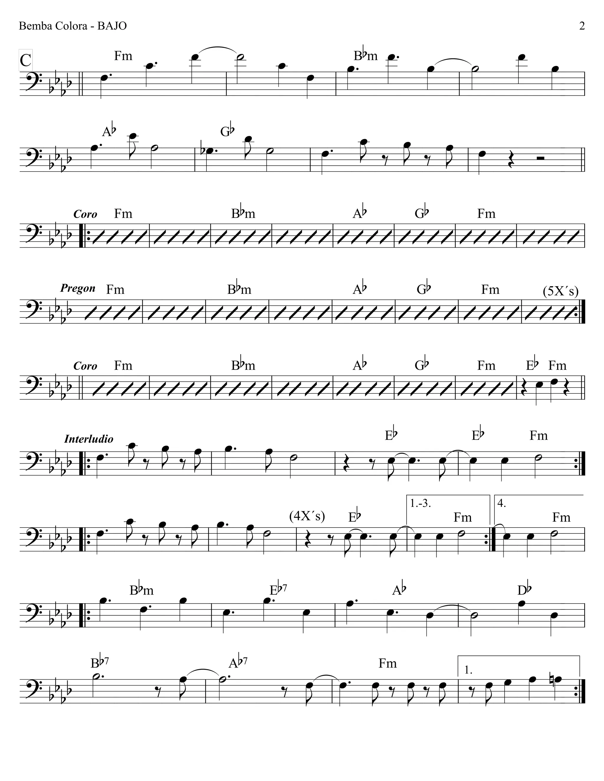 BEMBA COLORA (CELIA CRUZ) | PDF