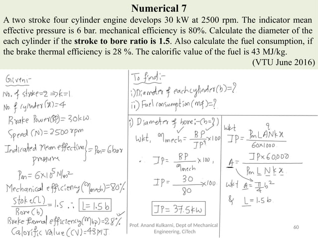 BEMEM_Module 3 ic engines and few numericals | PPTX