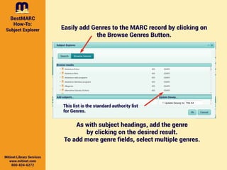 Mitinet BestMARC How-To: Subject Explorer | PDF