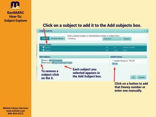 Mitinet BestMARC How-To: Subject Explorer | PDF