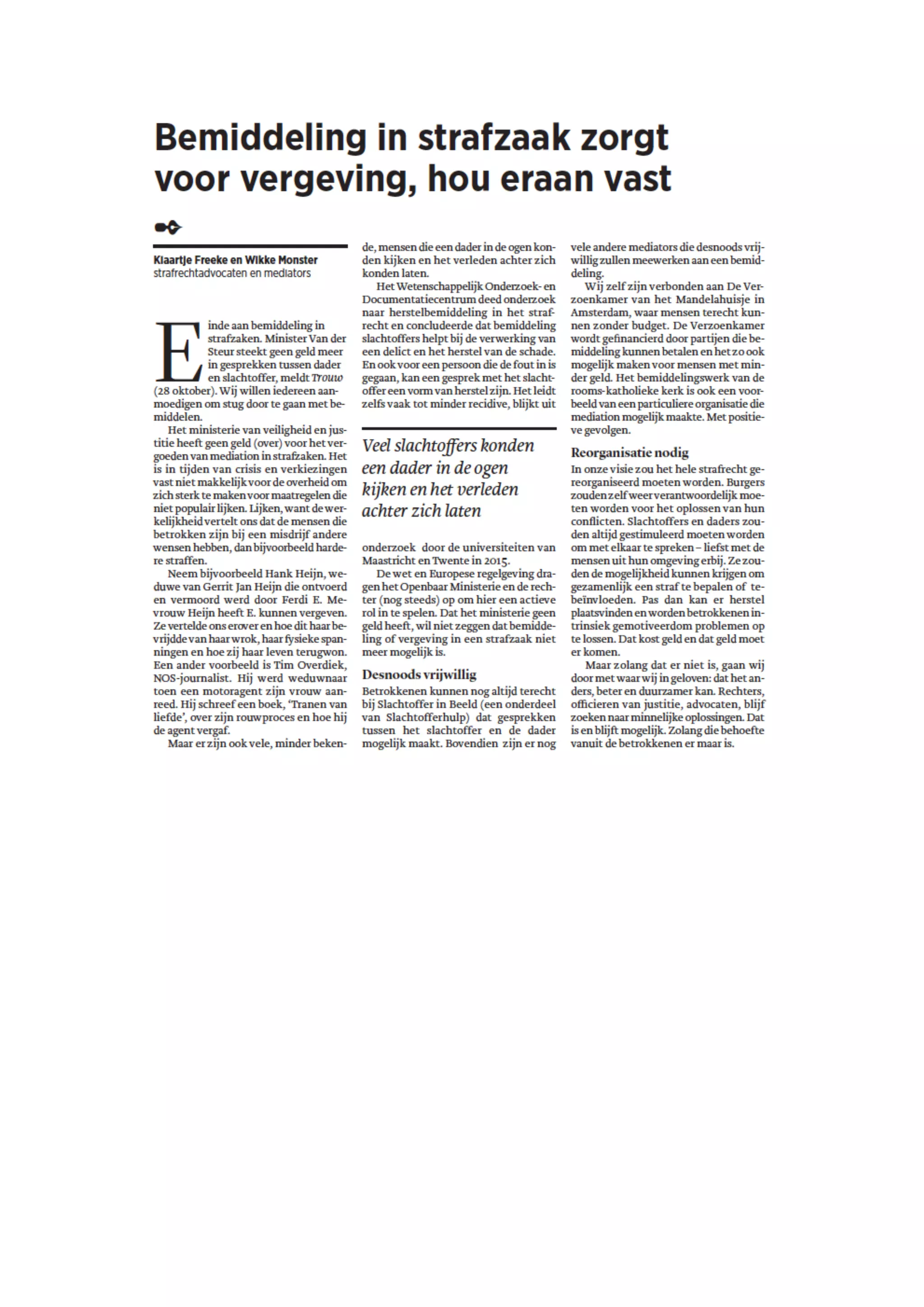 Bemiddeling in strafzaken zorgt voor vergeving | PDF | Free Download