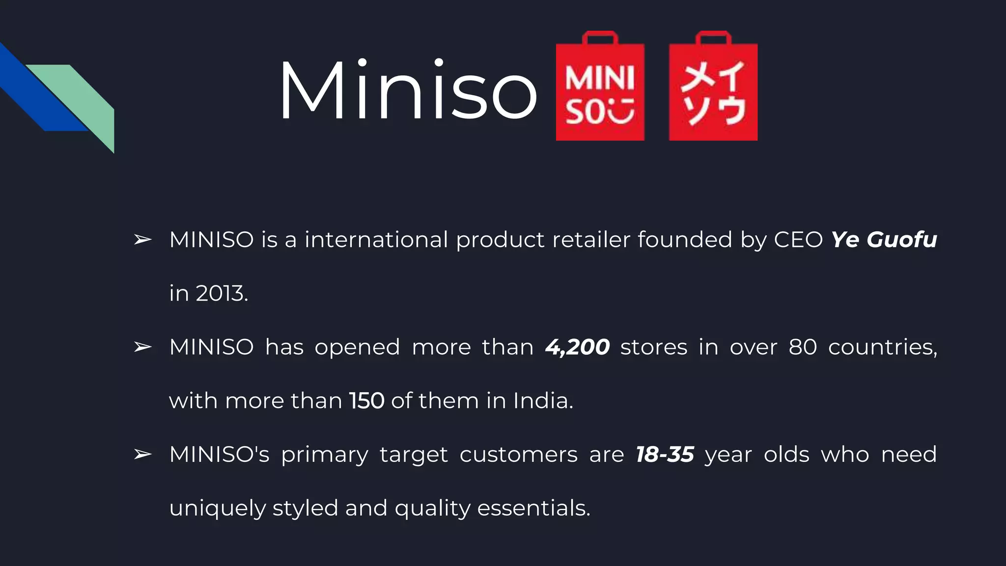 Business Environment Company PESTLE Analysis | MINISO | PPTX