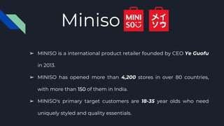 Business Environment Company PESTLE Analysis | MINISO | PPTX