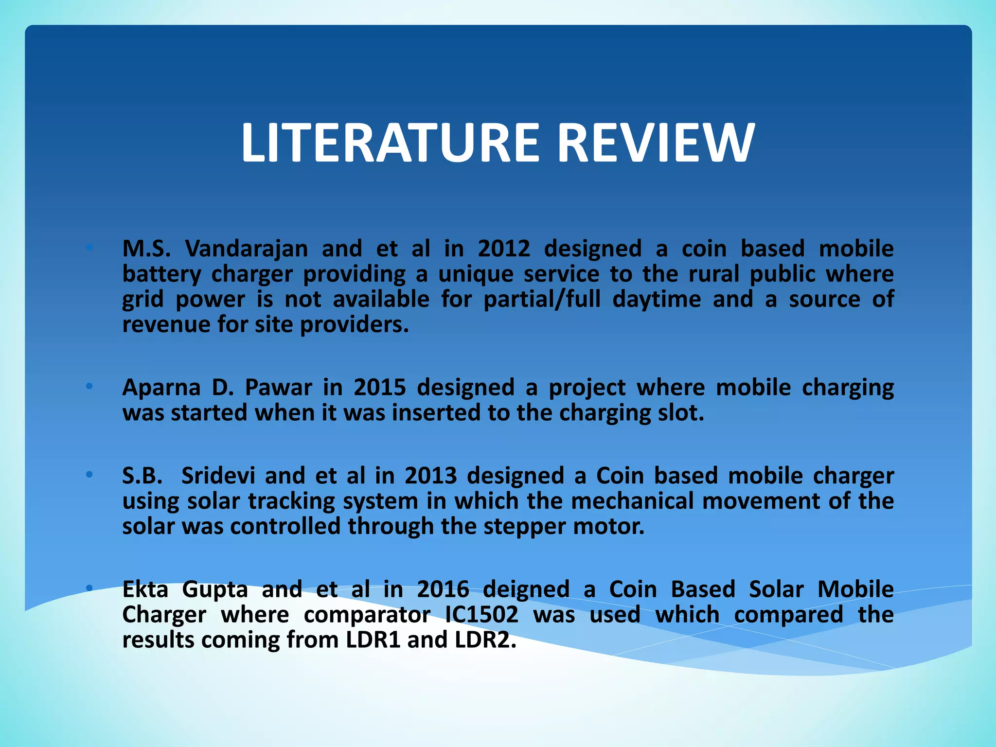 Solar Charging Coin Based Mobile Charging System | PPTX