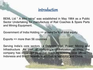 Beml Strategic Analysis | PPTX