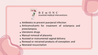 BEMONC AND CEMONC NOTES in Maternal andi | PDF