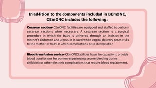 BEMONC AND CEMONC NOTES in Maternal andi | PDF