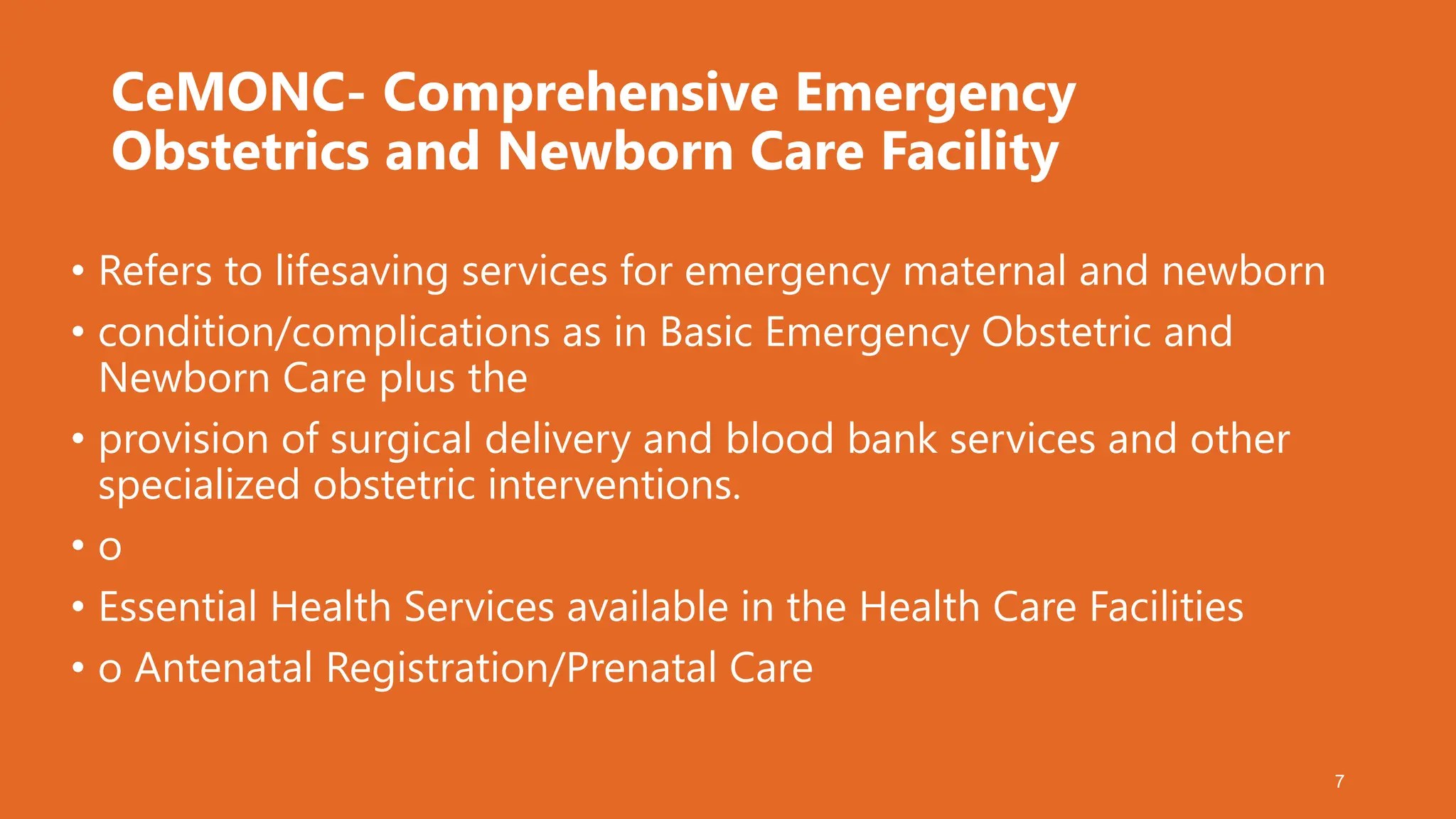 BEMONCE Basic Emergency Obstetrics Cares | PPT