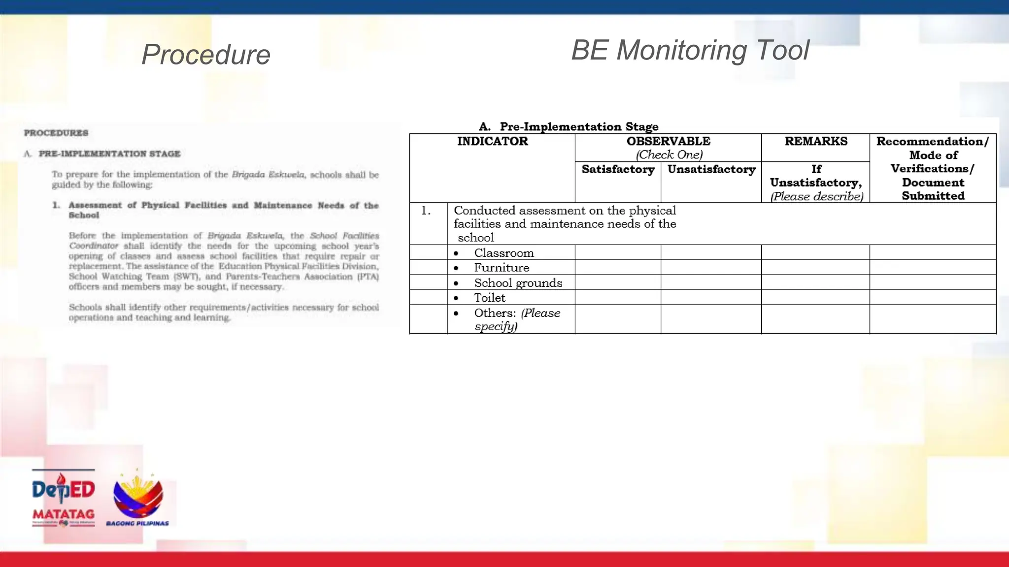 BE_Monitoring-Tool for Brigada eskwela 2024pptx | PPTX