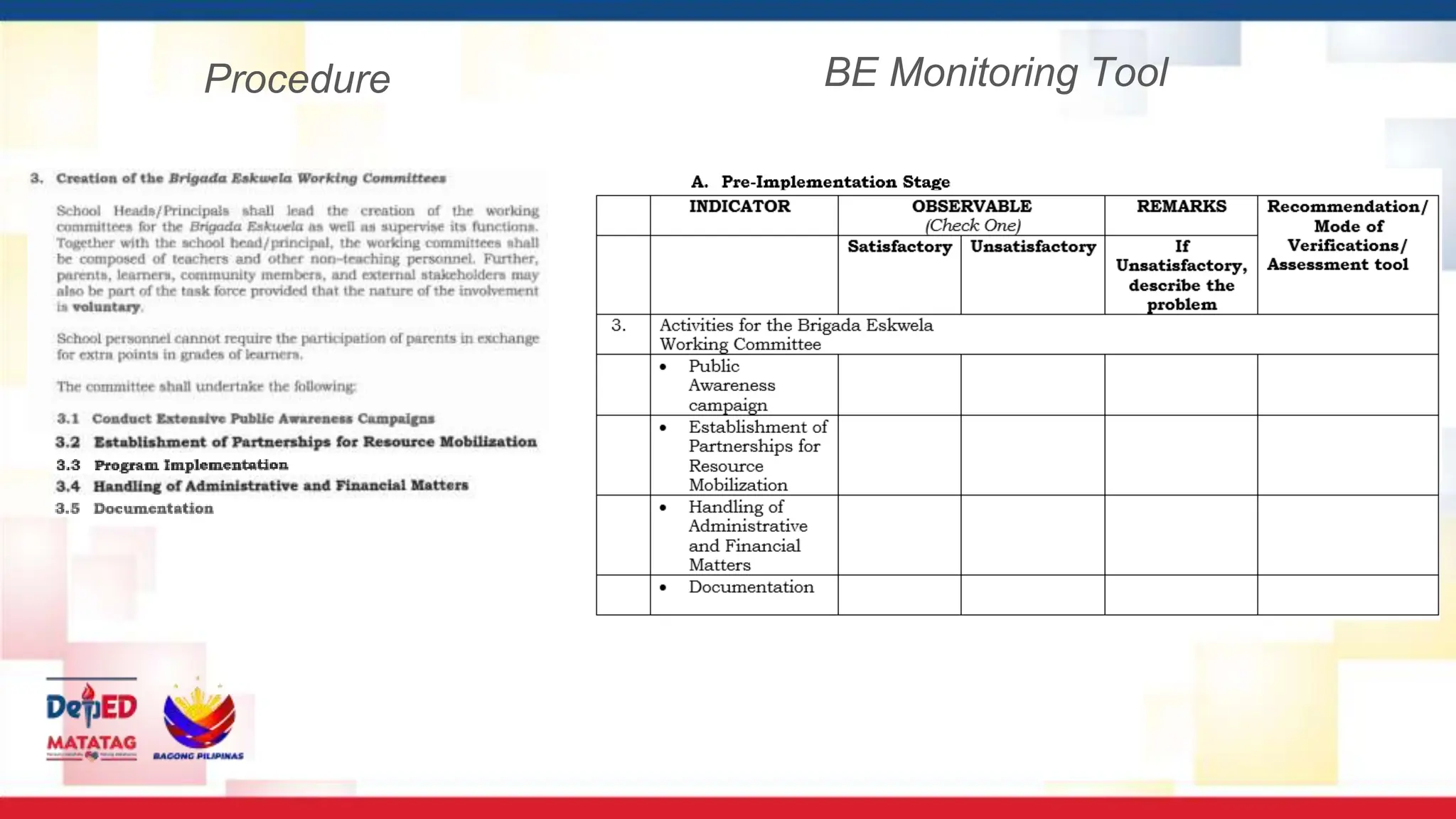 BE_Monitoring-Tool for Brigada eskwela 2024pptx | PPTX