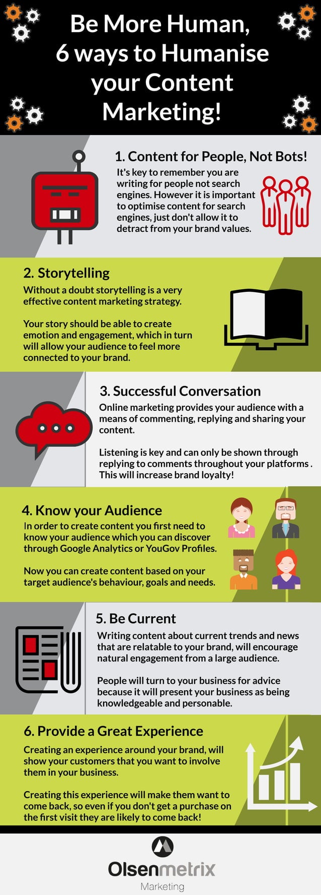 Be more human, 6 way to humanise your marketing content | PDF