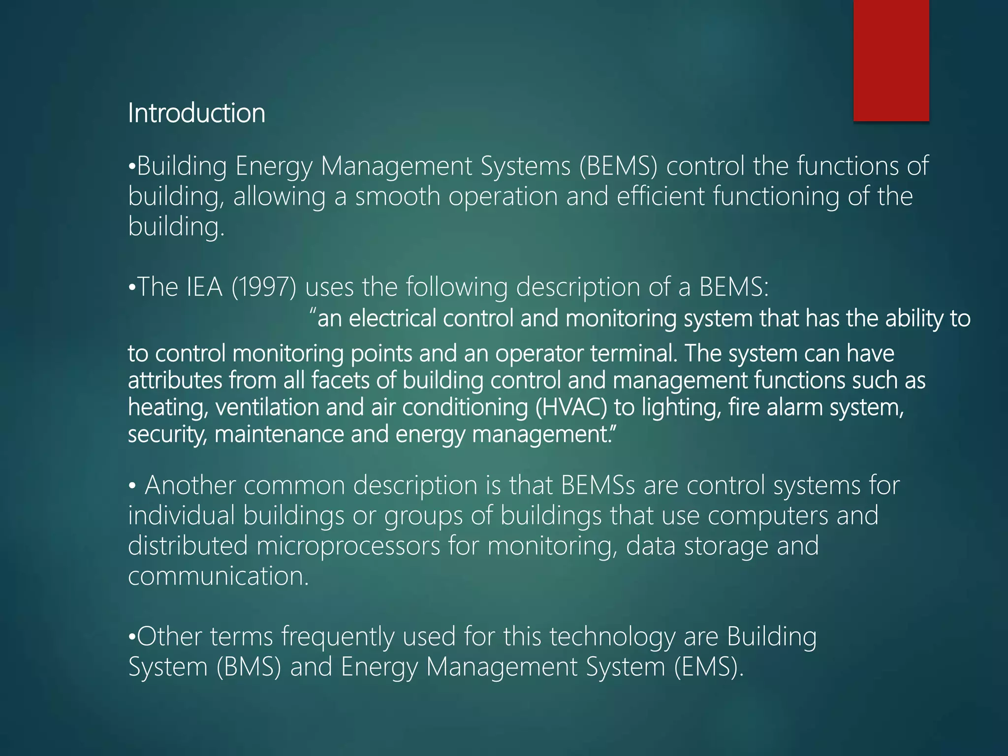 Building Energy Management Systems | PPTX