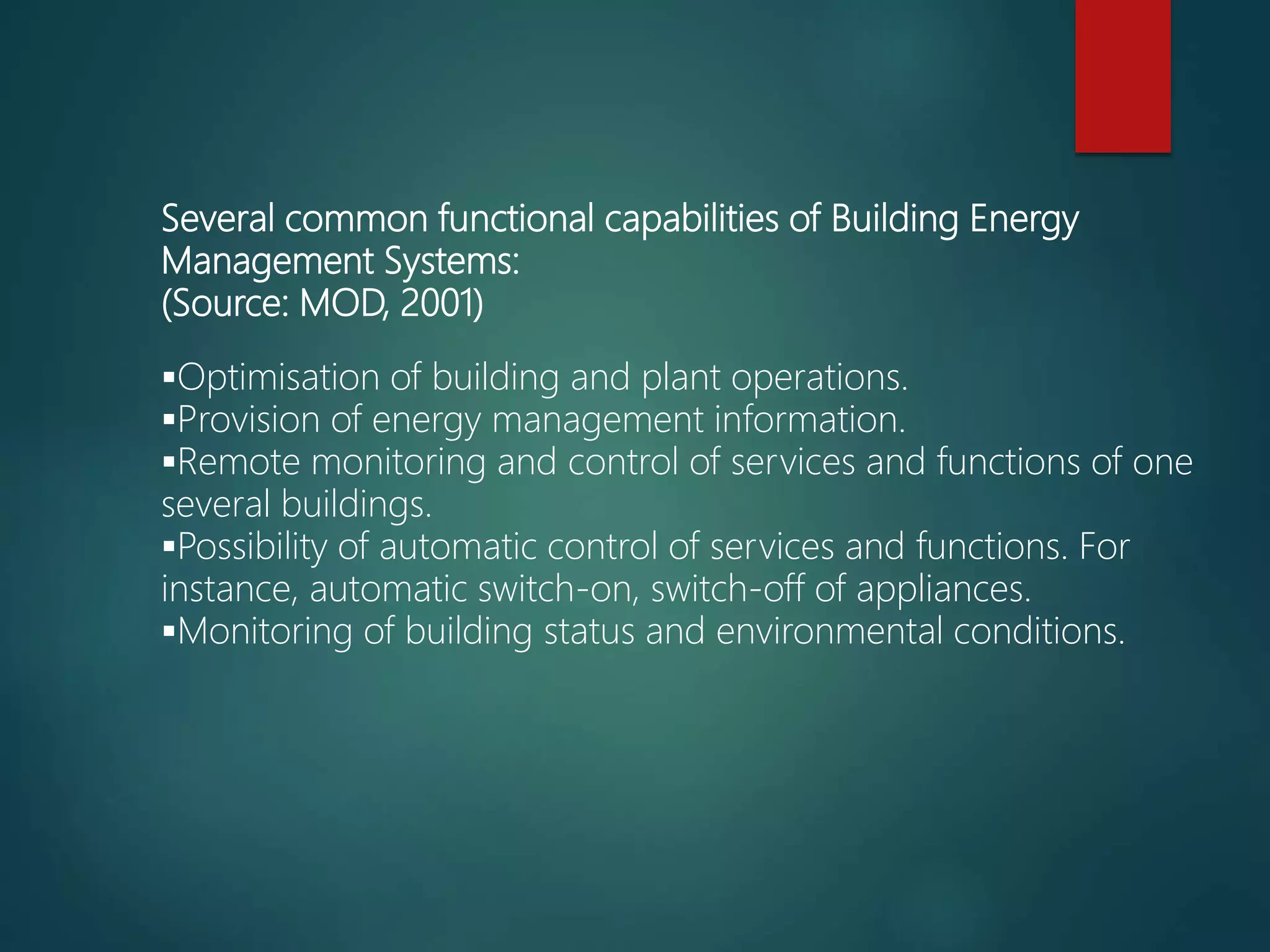 Building Energy Management Systems | PPTX