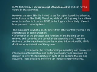 Building Energy Management Systems | PPTX
