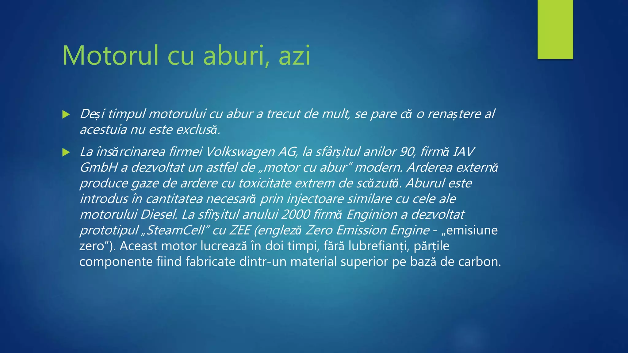 Motorul cu aburi | PPTX