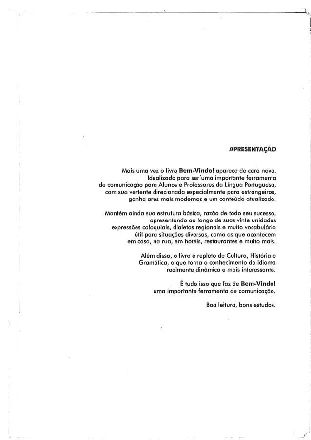 Bem vindo (libro) | PDF