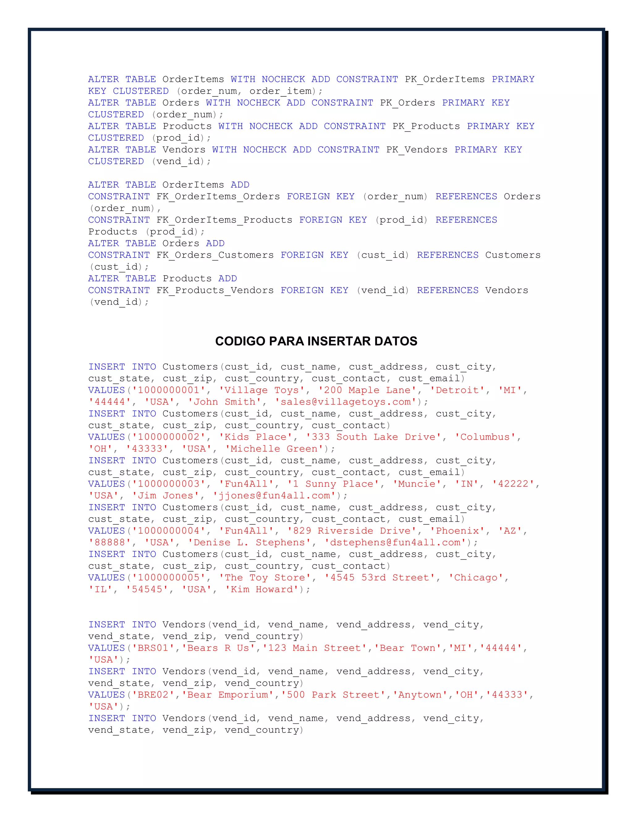 EJERCICIOS DE BENFORTAN | DOCX | Databases | Computer Software and Applications