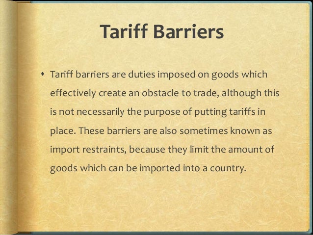 Tariff Meaning