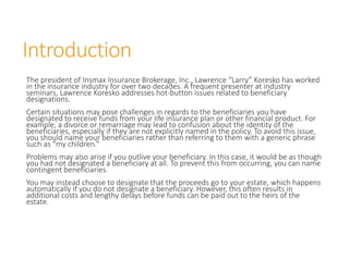 Potential Issues Related to Beneficiary Designations | PPT