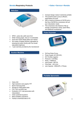 Benaka respiratory products | PDF