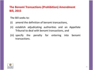 Benami Transaction Act, 1988 | PPTX