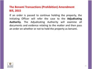 Benami Transaction Act, 1988 | PPTX