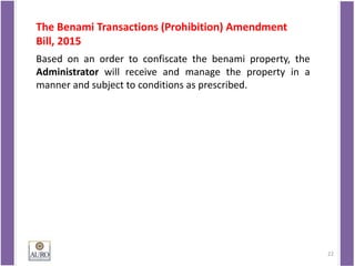 Benami Transaction Act, 1988 | PPTX