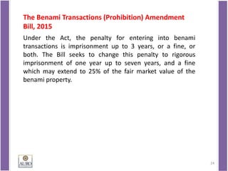 Benami Transaction Act, 1988 | PPTX
