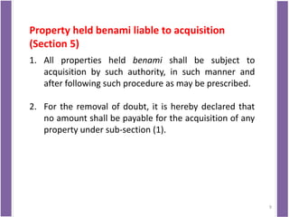 Benami Transaction Act, 1988 | PPTX