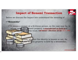 Benami transaction & demonitization | PPT