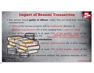 Benami transaction & demonitization | PPT